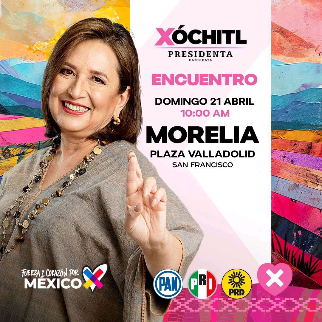 Visita de Xóchitl Gálvez a Michoacán este domingo