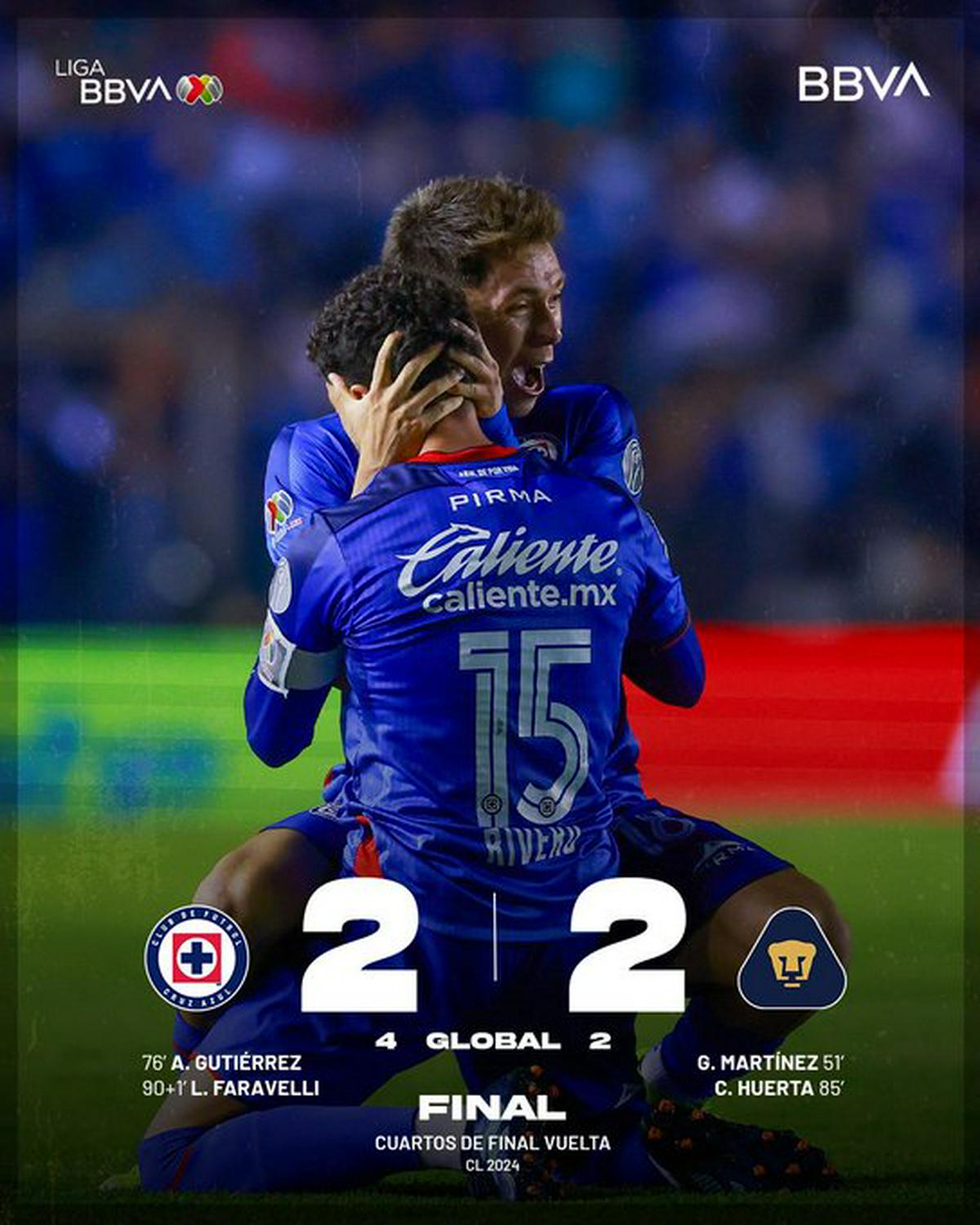 Cruz Azul vence sus fantasmas y clasifica a semifinales