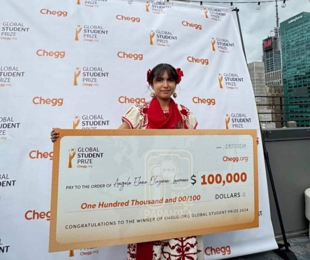 Premian a Ángela Olazarán por ser la mejor estudiante del mundo