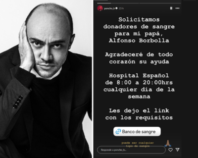 Alfonso Borbolla busca donadores de sangre para su padre