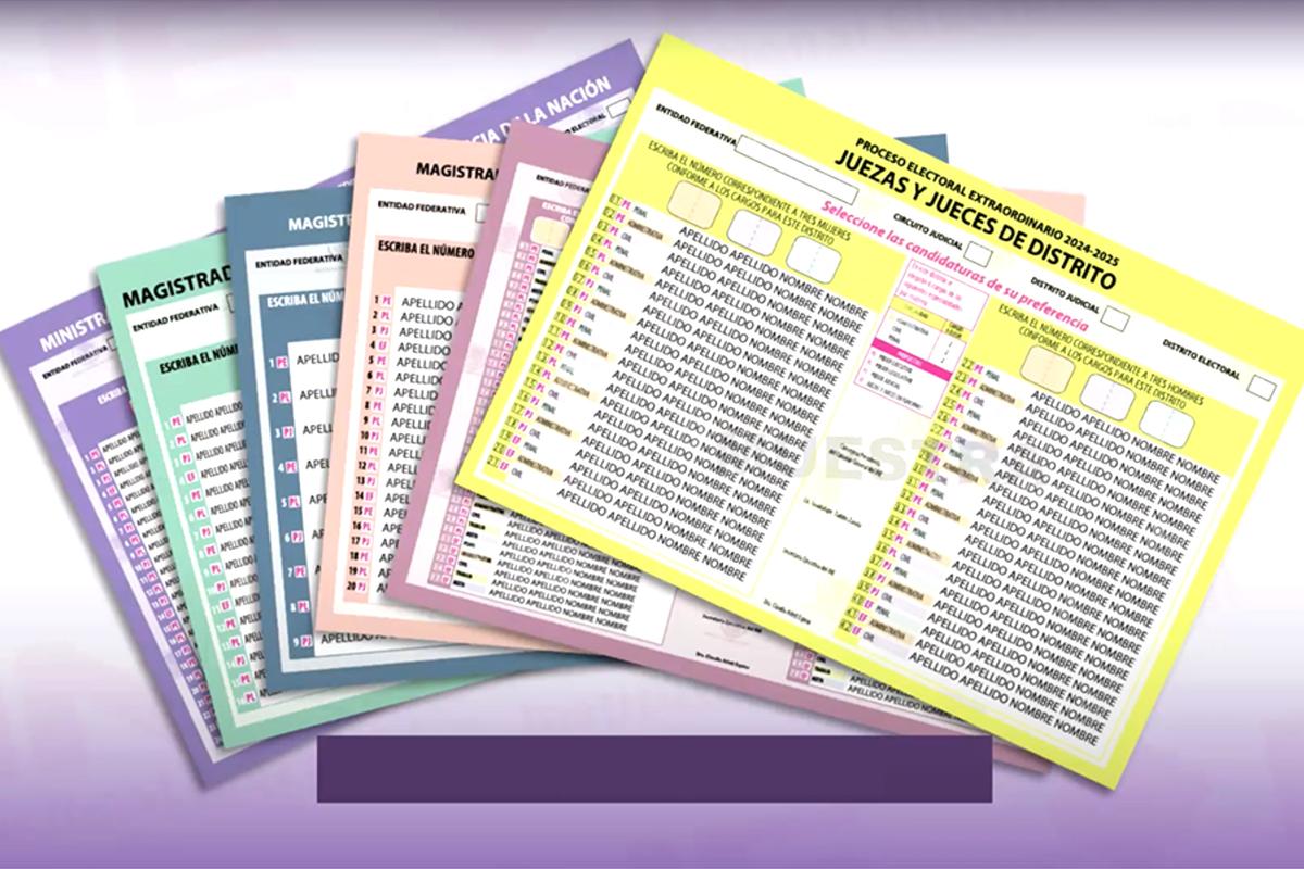 De 6colores, las boletas electorales para elección judicial federal