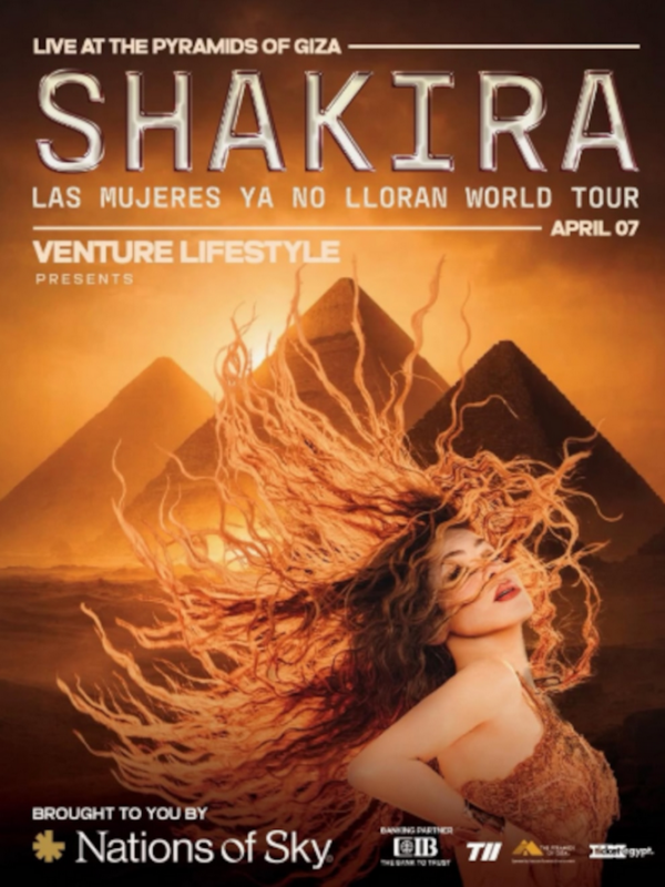 Shakira anuncia concierto en Giza y saluda en árabe