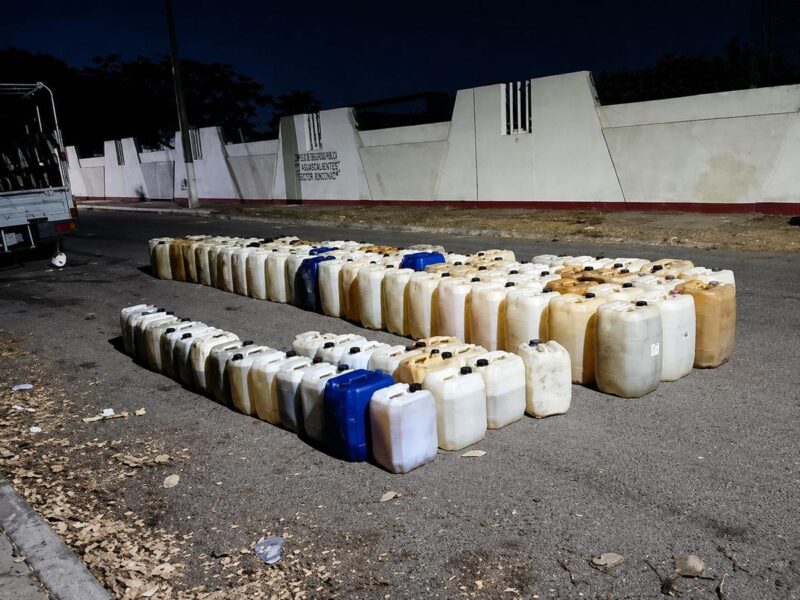 Aseguran 11,800 litros de hidrocarburo en Arteaga